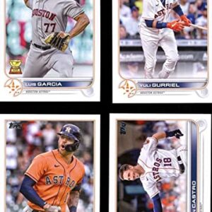 Houston Astros 2022 Topps Complete Mint Hand Collated 22 Card Team Set Featuring Jose Altuve and Justin Verlander Plus Rookie Cards and Others