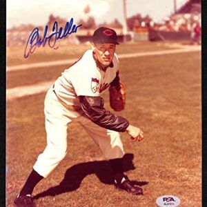 Bob Feller Signed Photo 8x10 Autographed Cleveland PSA/DNA