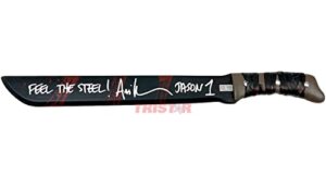 ari lehman autographed ‘friday the 13th’ jason machete inscribed feel the steel! jason 1 tristar