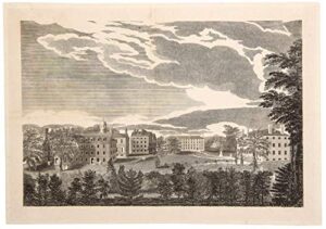 [south view of the several halls of harvard college]