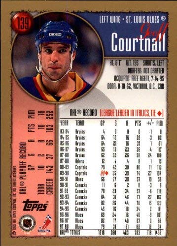 1998-99 Topps #139 Geoff Courtnall NHL Hockey Trading Card