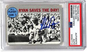 nolan ryan signed 1970 topps #197 autographed mets psa/dna