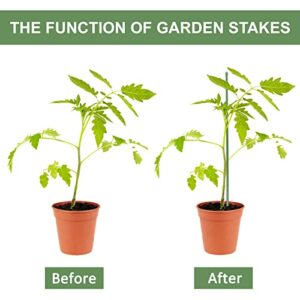 Bloomarea 4 FT Garden Stakes 48 Inch Plant Stakes, Tomato Stakes, Pack of 25