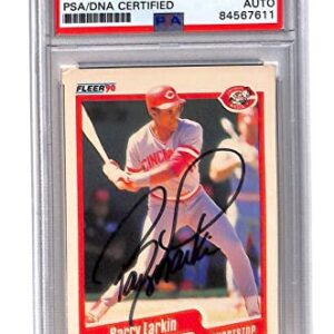 Barry Larkin Signed 1990 Fleer #423 Autographed Reds PSA/DNA