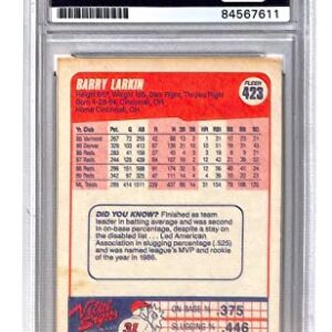 Barry Larkin Signed 1990 Fleer #423 Autographed Reds PSA/DNA