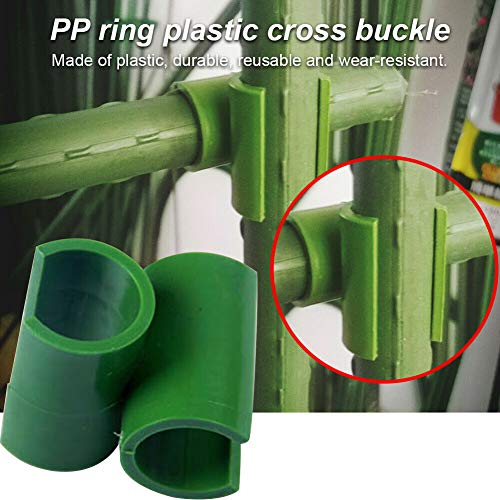 70Pcs Adjustable Plant Trellis Connector Clip Plastic Plant Connector Stakes Garden Plastic Connector Connecting Joint Buckle Clip 11mm