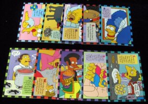 1994 skybox the simpson smell-o-rama trading card set (10) nm/mt