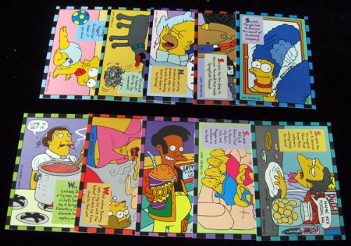 1994 Skybox The Simpson Smell-o-Rama Trading Card Set (10) NM/MT