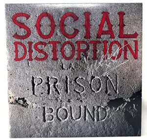 mike ness signed auto social distortion”prison bound” album cover beckett bas