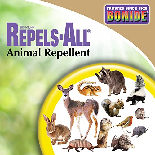 Bonide Repels-All Animal Repellent Granules, 3 lbs. Ready-to-Use Deer & Rabbit Repellent, Deter Pests from Lawn & Garden