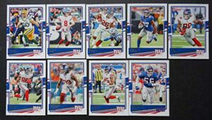 2020 donruss veteran football new york giants team set of 9 cards: blake martinez(#109), daniel jones(#183), saquon barkley(#184), sterling shepard(#185), evan engram(#186), darius slayton(#187), leonard williams(#188), golden tate iii(#189), lawrence tay