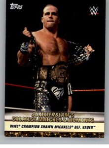 wrestling wrestling 2019 topps summerslam greatest matches and moments #gm-13 8/18/96 champion shawn michaels def. vader #gm-13 nm near mint