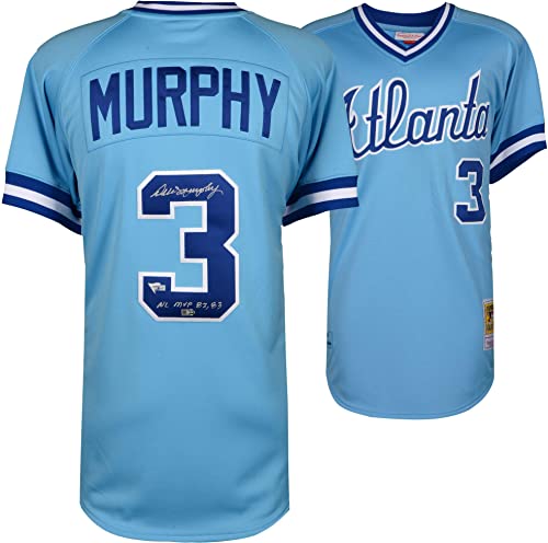 Dale Murphy Atlanta Braves Autographed Mitchell and Ness 1982 Powder Blue Authentic Jersey with NL MVP 82/83 Inscription - Autographed MLB Jerseys