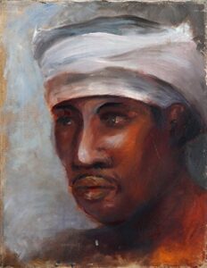 portrait of a man with white turban