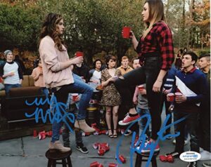 mary mouser & peyton list”cobra kai” autographs signed 8×10 photo acoa