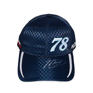 autographed 2017 martin truex jr. #78 auto-owners monster championship season signed official mtj motorsports aoi slingshot cap/hat with coa