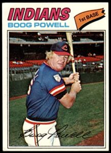 1977 topps # 206 boog powell cleveland indians (baseball card) ex indians