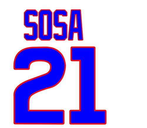 Sammy Sosa Chicago Cubs Jersey Number Kit, Authentic Home Jersey Any Name or Number Available