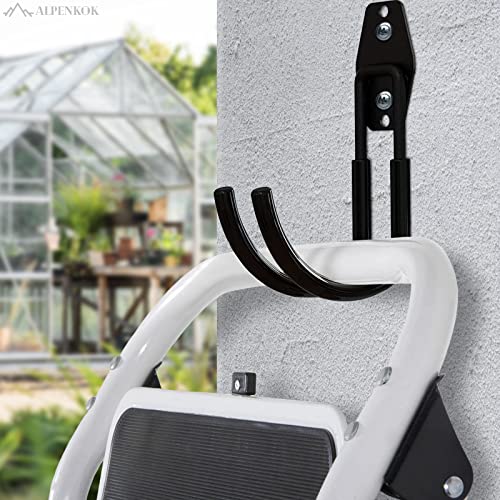 Wall Mounted Garden Hose Hanger - Hose Hanger Wall Mount Hook Heavy Duty Hook Water Hose Storage - Cord Hanger Rack Bracket Bracing Organizer Garden Hose Storage Pipe Hook Metal Hanger ALPENKOK