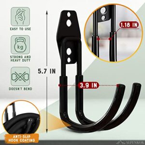 Wall Mounted Garden Hose Hanger - Hose Hanger Wall Mount Hook Heavy Duty Hook Water Hose Storage - Cord Hanger Rack Bracket Bracing Organizer Garden Hose Storage Pipe Hook Metal Hanger ALPENKOK