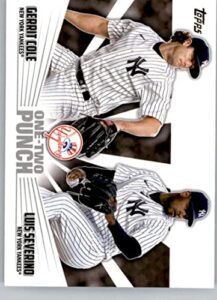 2023 topps one-two punch #12p-8 gerrit cole/luis severino new york yankees baseball trading card