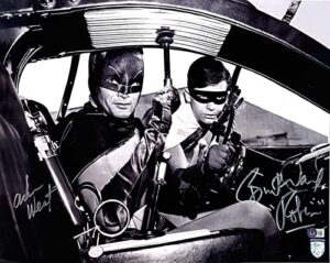 adam west”batman” & burt ward”robin” signed 16×20 photo bas & official pix