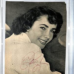 ELIZABETH TAYLOR Signed Autograph Magazine Photo Graded PSA/DNA 9 SLABBED & JSA