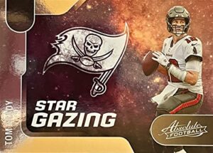 new 2022 panini absolute tom brady foil football card – star gazing insert – tampa bay buccaneers