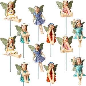 bucherry 12 pieces fairy garden mini fairies figurines miniature fairy sculpture decoration tiny fairy garden accessories for home outdoor garden yard lawn flower pot decor