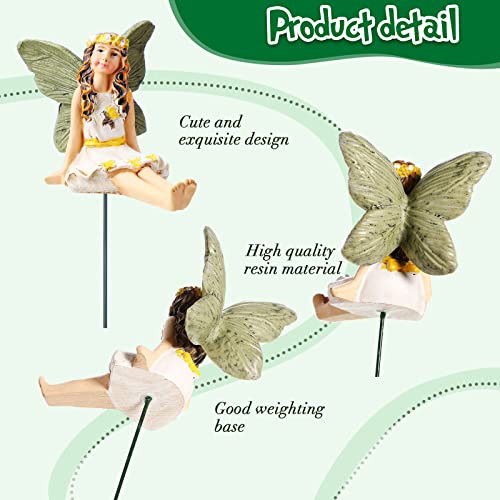 Bucherry 12 Pieces Fairy Garden Mini Fairies Figurines Miniature Fairy Sculpture Decoration Tiny Fairy Garden Accessories for Home Outdoor Garden Yard Lawn Flower Pot Decor