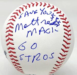 jim”mattress mack” mcingvale signed 2022 astros world series baseball psa/dna