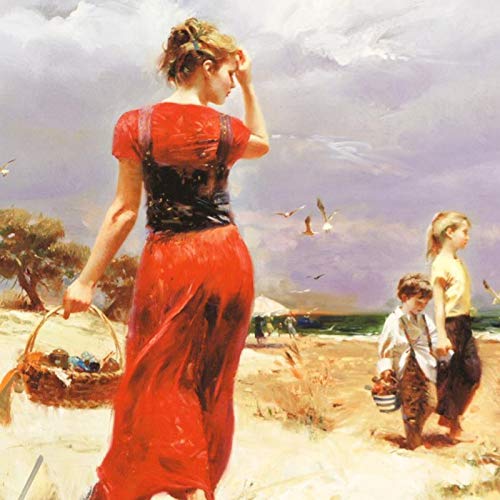 Pino,"Seaside Gathering", Canvas