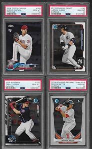 psa 10 all chrome shohei ohtani aaron judge mookie betts trea turner 4 card rookie lot graded psa gem mint 10 topps & bowman chrome mlb superstar players