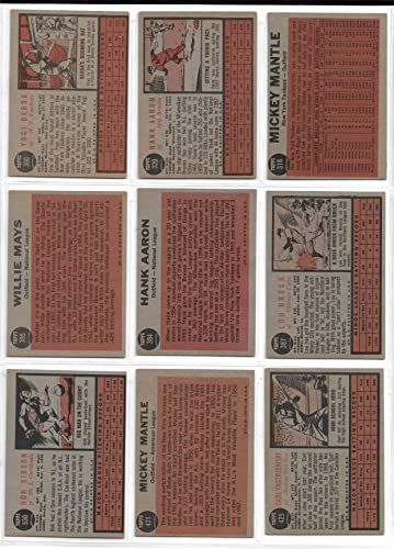 1962 Topps Baseball Card Complete Set 598 Cards EX Condition