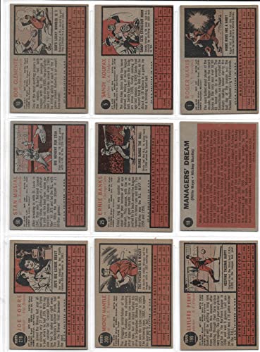 1962 Topps Baseball Card Complete Set 598 Cards EX Condition