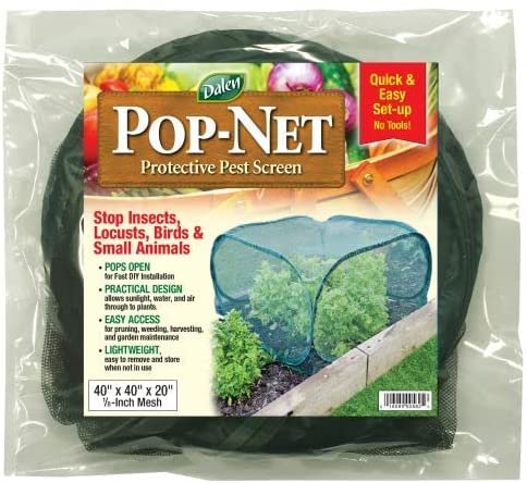 Gardeneer by Dalen Pop-Net Portable Protective Enclosure – Lightweight and Weatherproof – Easy DIY Installation – Safeguard Your Plants Against Garden Pests - 40" x 40" x 20"