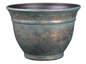 classic home & garden 10509d 377r 9″ alena planter, weathered copper