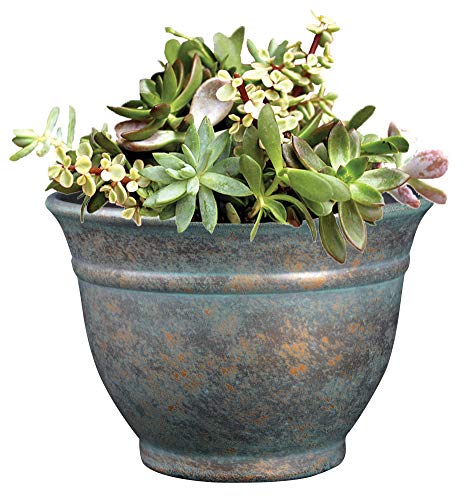 Classic Home & Garden 10509D 377R 9" Alena Planter, Weathered Copper