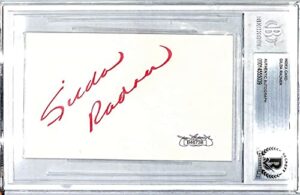 gilda radner signed auto saturday night live snl index card beckett bas slabbed