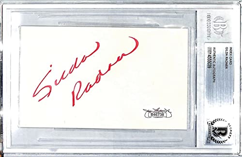 GILDA RADNER Signed Auto Saturday Night Live SNL Index Card Beckett BAS Slabbed