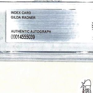 GILDA RADNER Signed Auto Saturday Night Live SNL Index Card Beckett BAS Slabbed