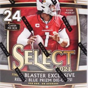 NEW 2021 Panini SELECT Football Cards FACTORY SEALED Blaster Box - 3 Red Blue Die-Cut Prizms and 1 SILVER Prizm Per Box! - Plus Custom Mahomes and Brady Cards Pictured