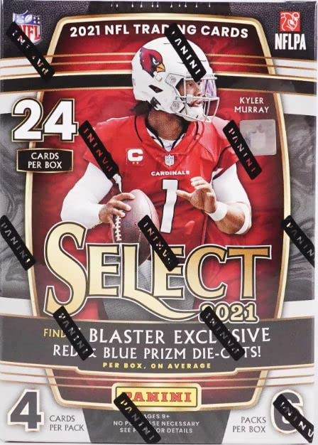 NEW 2021 Panini SELECT Football Cards FACTORY SEALED Blaster Box - 3 Red Blue Die-Cut Prizms and 1 SILVER Prizm Per Box! - Plus Custom Mahomes and Brady Cards Pictured