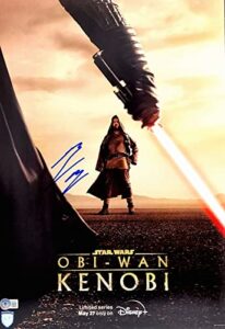 ewan mcgregor signed star wars”obi wan kenobi” 13×19 poster bas & official pix