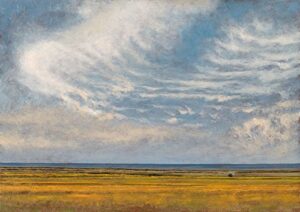 east of denver, co by jeff aeling, original oil on panel, 10″ x 14″