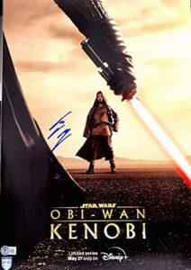 ewan mcgregor signed star wars”obi wan kenobi” 13×19 poster bas & official pix