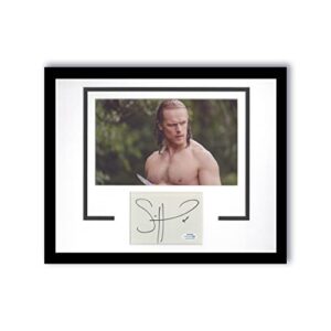 sam heughan”outlander” autograph signed photo framed 11×14 custom display acoa