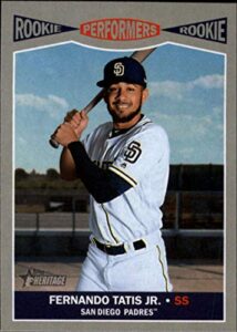 2019 topps heritage high number rookie performers baseball #rp-12 fernando tatis jr. san diego padres official heritage update insert card from topps