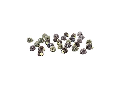 X Hot Popcorn 30 Pcs Mini Hedgehog Figurines, Miniature Moss Landscape DIY Garden Decor