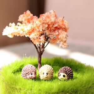 X Hot Popcorn 30 Pcs Mini Hedgehog Figurines, Miniature Moss Landscape DIY Garden Decor